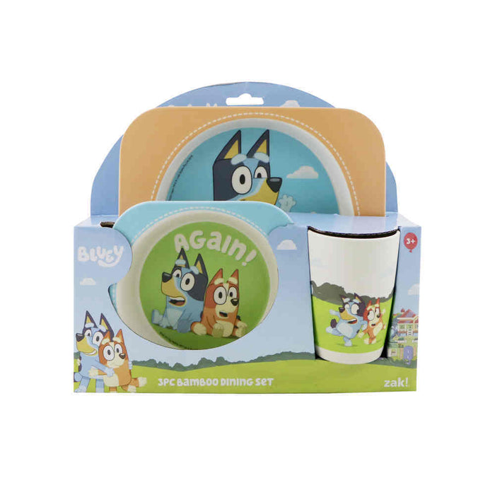 Home All products Bluey 3 Piece Bamboo Dining Set